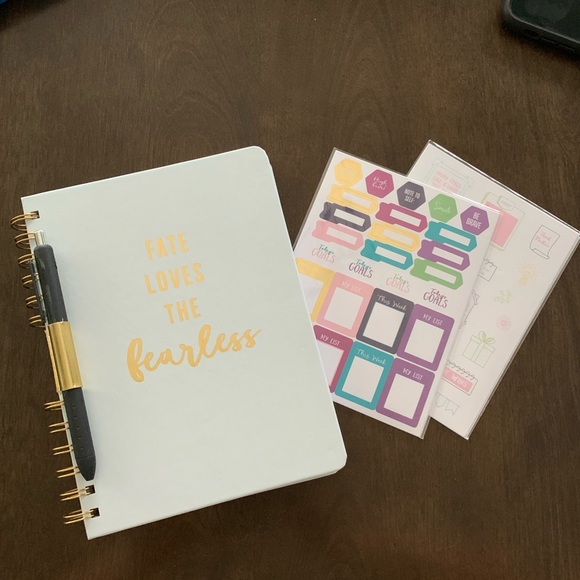 Office | Fearless Gold White Notebook Sticker Set | Poshmark